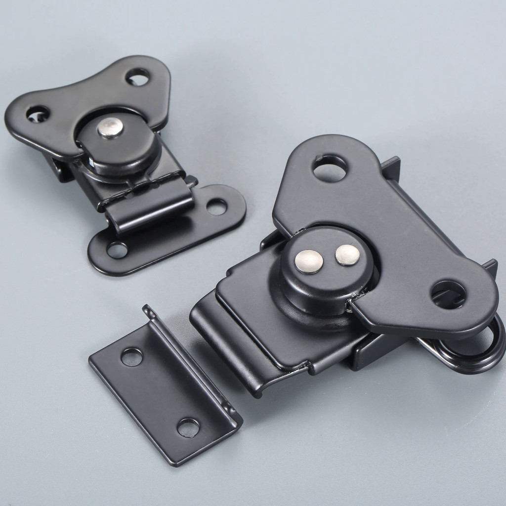 1 Set Black Spring Loaded Butterfly Twist Latch and Keeper Metal ...