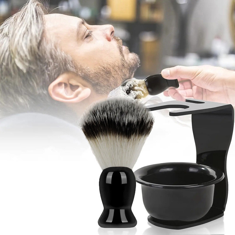 Shaving Brush Set 3-in-1 Shaving Set with Shaving Brush Shaving Bowl ...