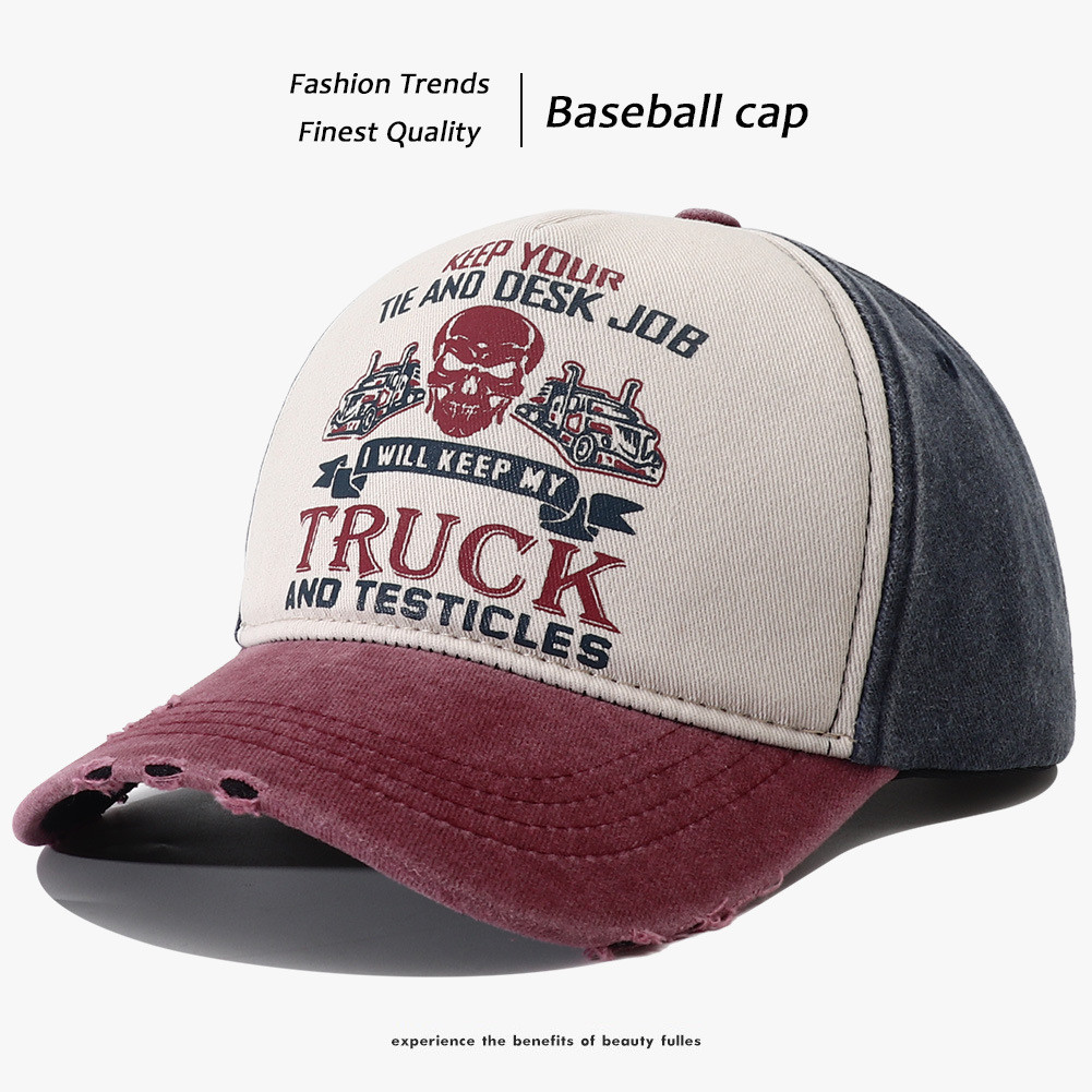 Hat Female Peaked Cap Hard Top Summer Letter Printing Flow Baseball Cap ...