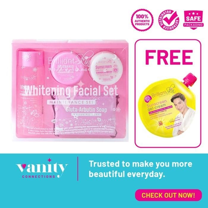 Brilliant Skin Whitening Facial Set (Maintenance Set) with Sunscreen ...