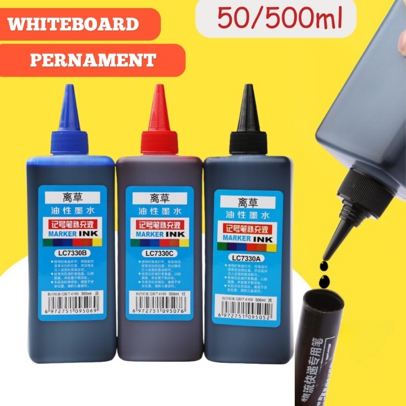Refill White Permanent Ink Whiteboard Board 500 ml for Refilling Inks ...