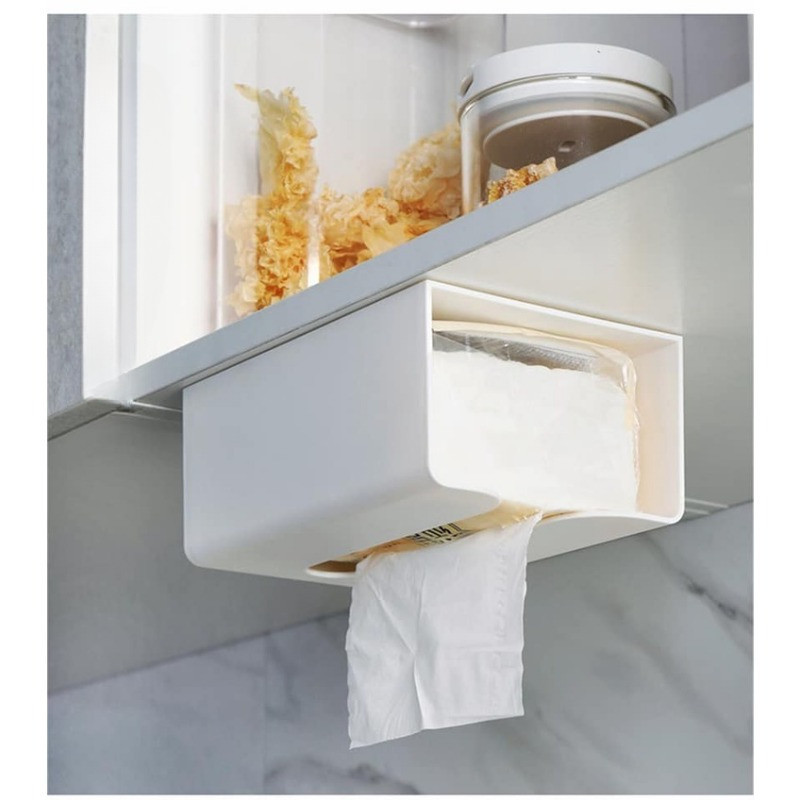 Wall Mounted Tissue Holder Without Punching Tissue Rack Paste-Type ...