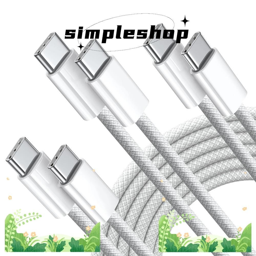 SIMPLE Charging Type C Cable, Dual USB C Type-C Type-C Charger Cord ...