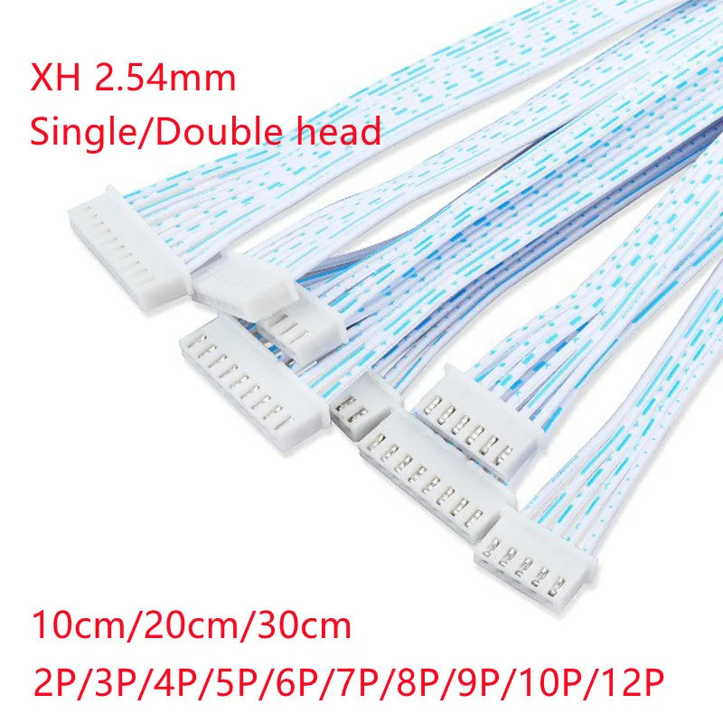 5Pcs XH2.54 Wire JST 2.54mm Pitch Connector Cable XH2.54 Plug Line Length 20CM Blue and White 2P ...