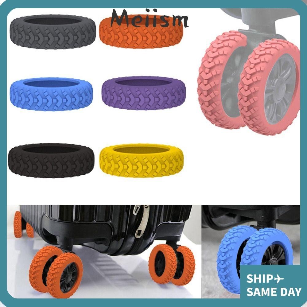 MEIISM 8PCS/Set Suitcase Wheels Protection Cover, Reduce Wheel Wear ...
