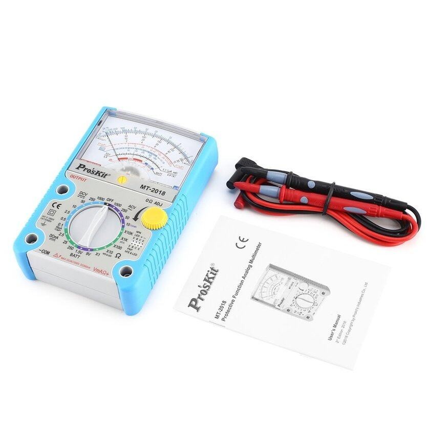 FF-OSMAN Pros'Kit Analog Multimeter Safety Standard DC AC Voltage ...