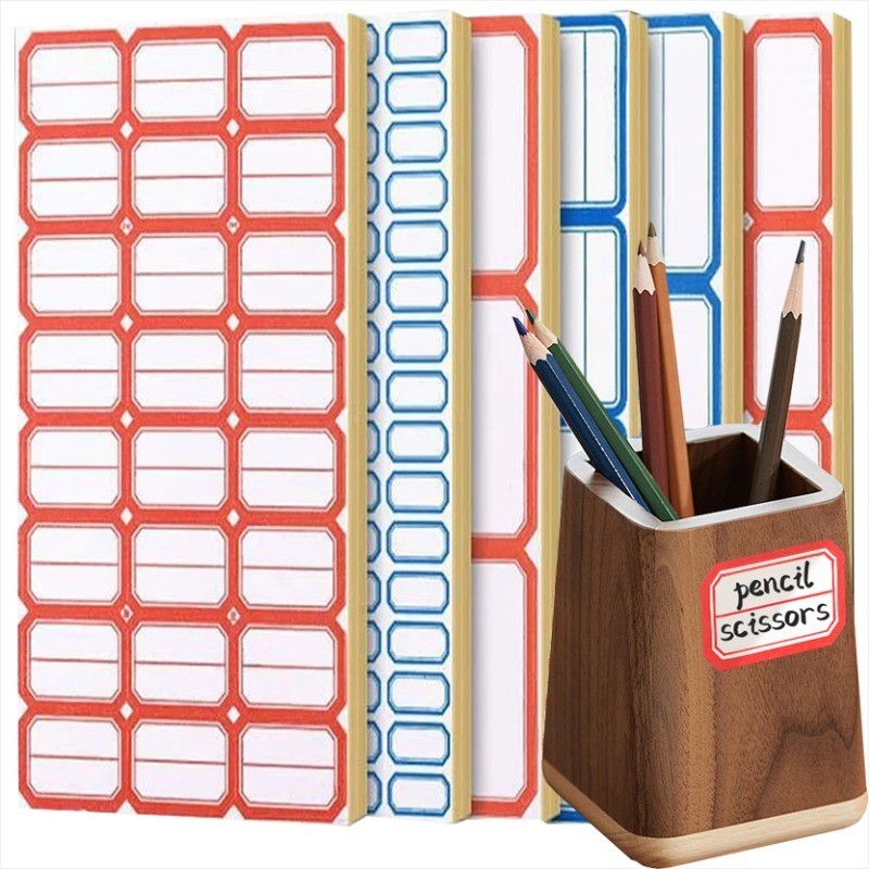 10Sheets Adhesive Label Paper Write Name Sticker / Blank Label ...