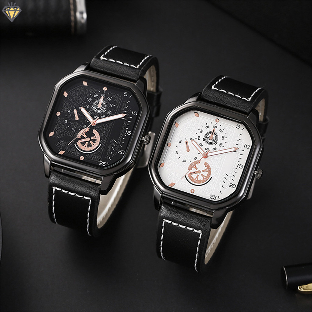 Men's watch high-looking student party square quartz watch trendy large ...