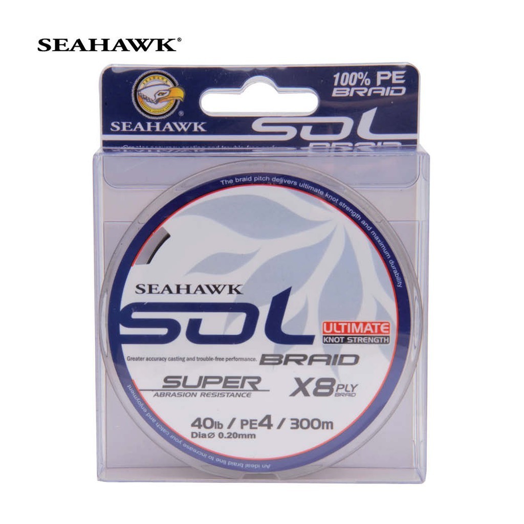 Seahawk Sol 8X MossGreen Braided Fishing Lines (300m-1500m) | Shopee ...