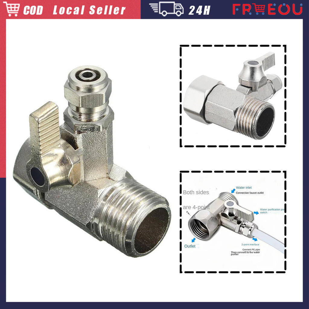 New Ro Feed Water Filter Purifier Adapter Alloy 1/4" Tube Single Cut ...
