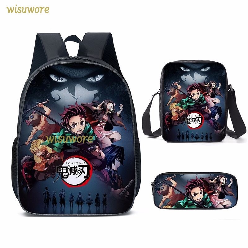 Demon Slayer Anime Backpack Kimetsu No Yaiba Bags Kamado Tanjirou