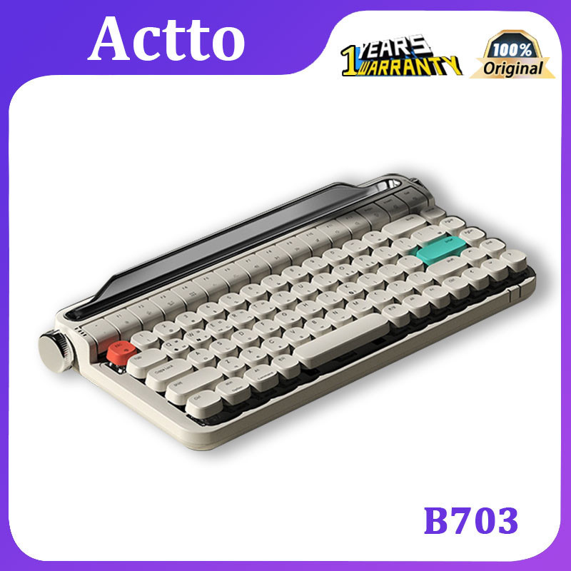 Actto B703 Bluetooth Mechanical Keyboard Typewriter Wired dual-mode hot ...