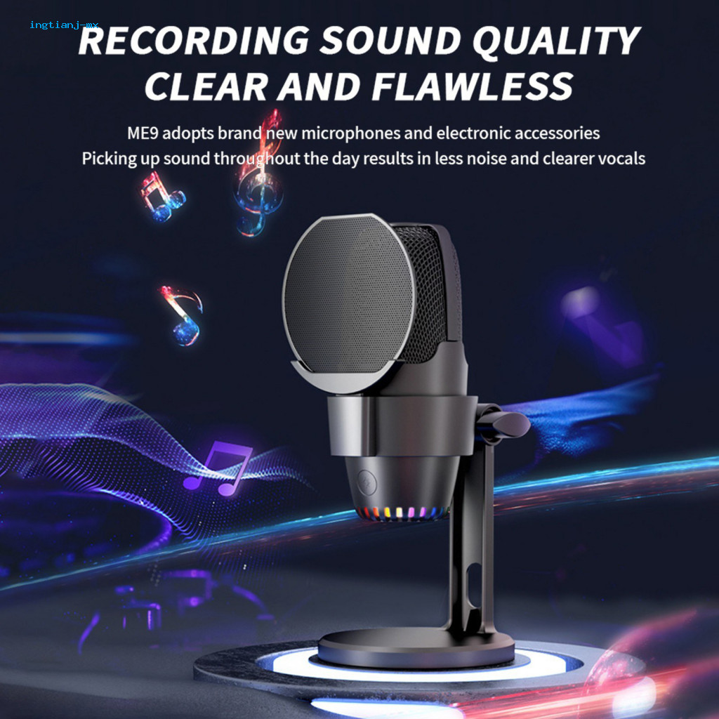 Laptop Mic Dynamic Rgb Gaming Usb Microphone with Noise Reduction and ...