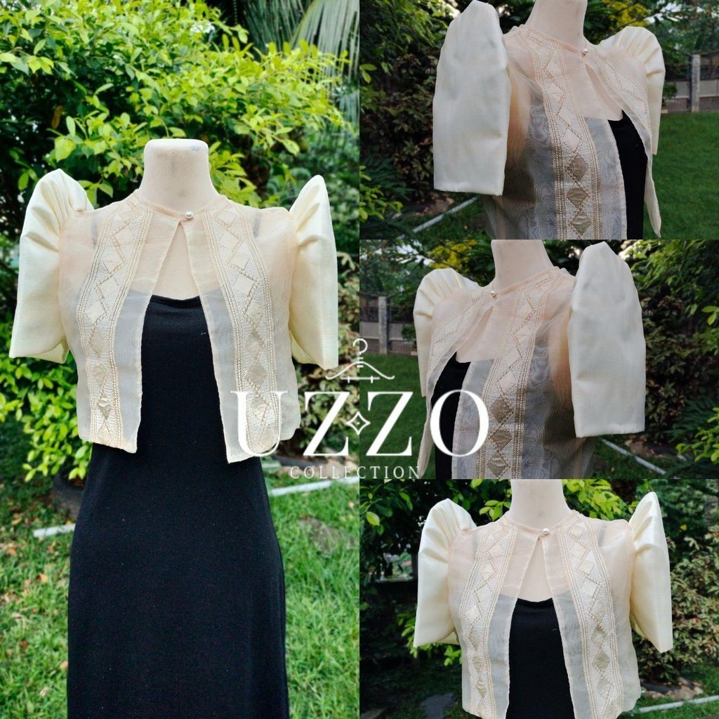 HABLON II Modern Filipiniana Bolero Embroidery Pinya Organza Ethnic ...
