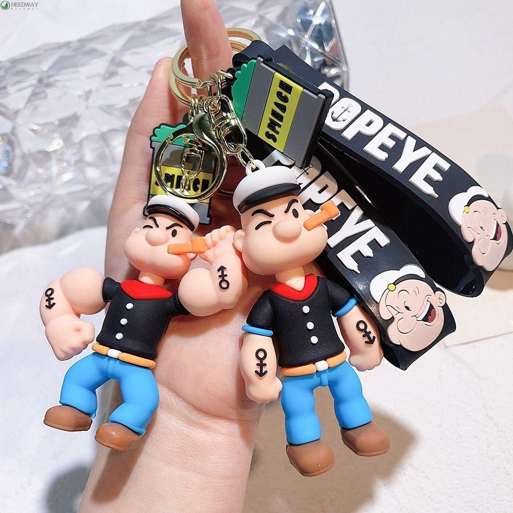 NEEDWAY Popeye The Sailor Keychain, Cute Creativity Backpack Pendant ...