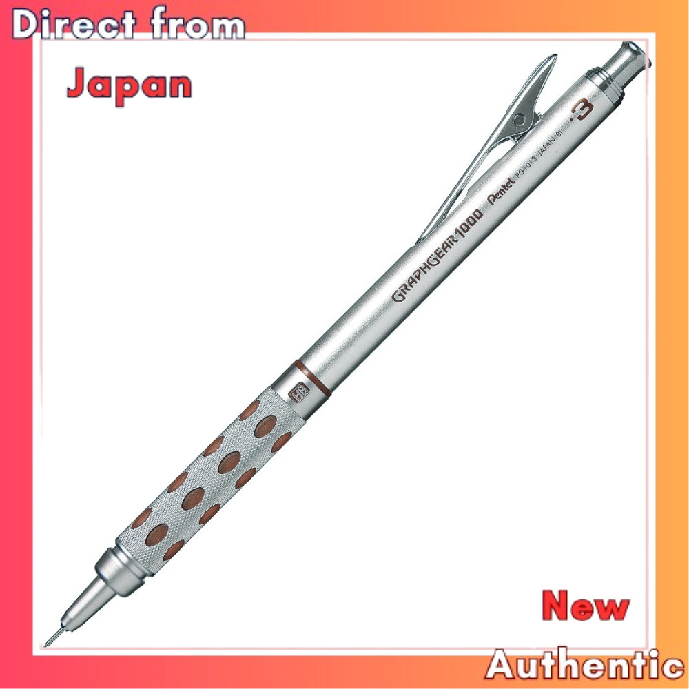 Pentel Mechanical Pencil Graph Gear 1000 PG1015 0.5mm Silver ,Main unit ...