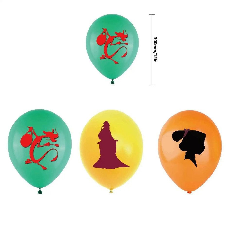 Mulan Princess Latex Balloon Decorations Kit - Birthday Party Backdrop ...