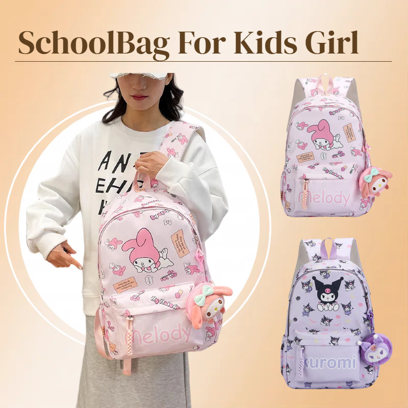 2025 Kuromi & Melody School Backpack for Girls Kindergarten Bag ...
