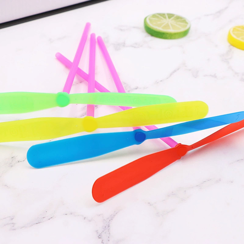 Hand Rubbing Double Leaves Dragonfly Flying Stick Propeller Helicopter ...