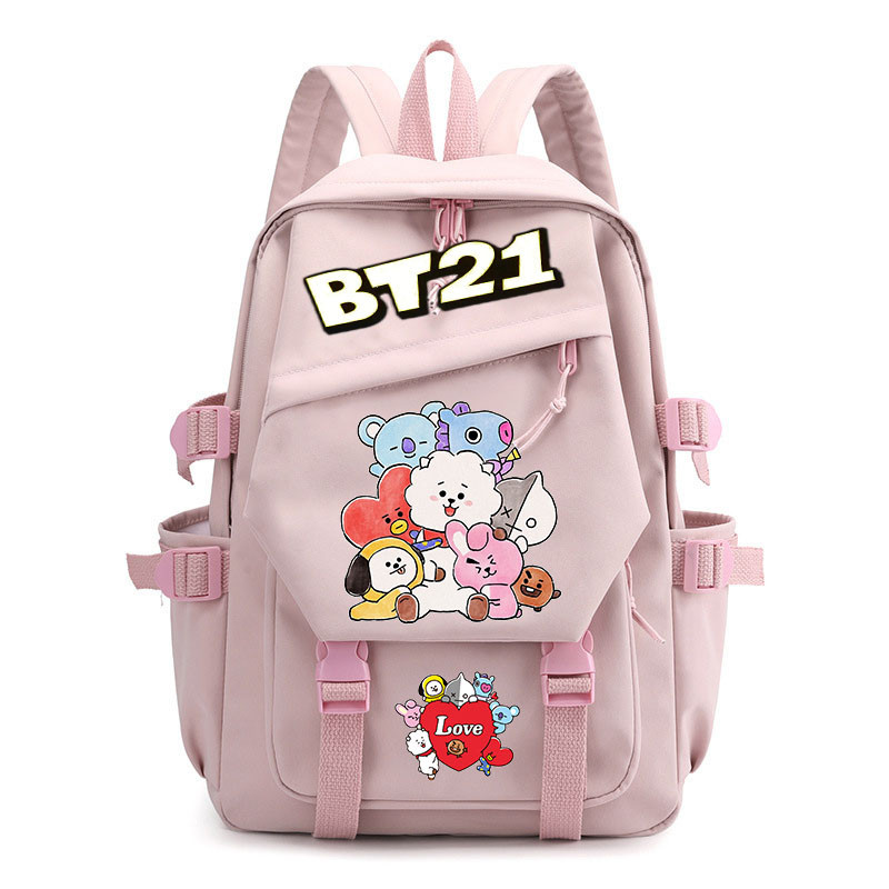 Korean BTS Backpack BT21 School Bag Computer Bag Cute Student Gift ...