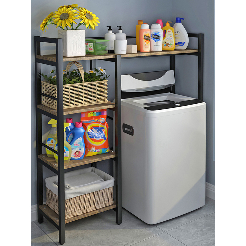 Sanmeng Flip Washing Machine Rack Upper Shelf Balcony Roller All-in-One ...