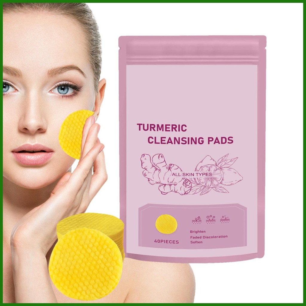 Turmeric Cleansing Pads 40X Turmeric Facial Scrub Pads Face Pads for ...