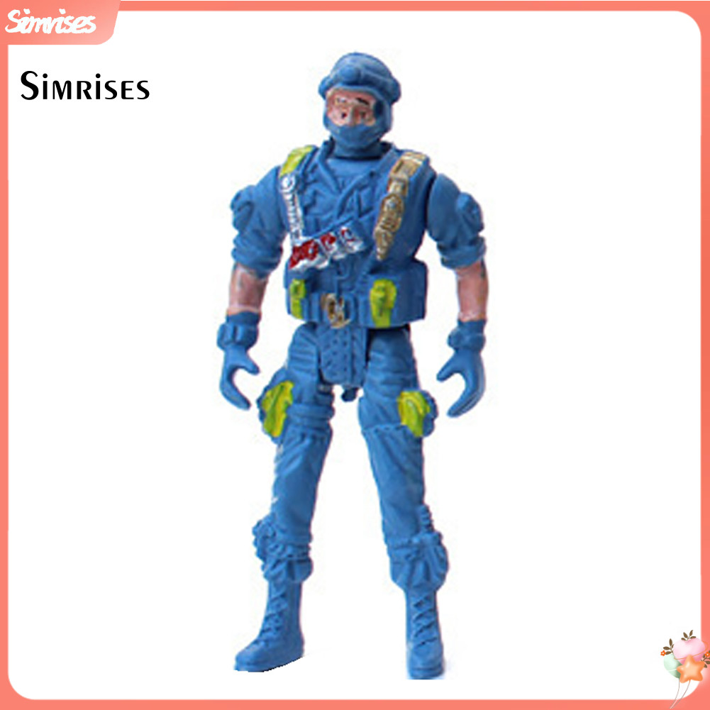 SIM| 9cm Mini Kids Plastic Military Soldier Model Army Men Figure Toy ...