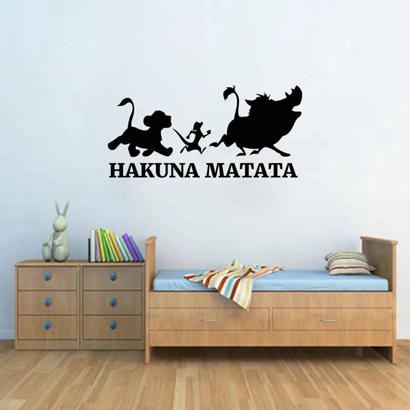 Hakuna Matata Stickers The Lion King Vinyl Mural Decals For Kids Room ...