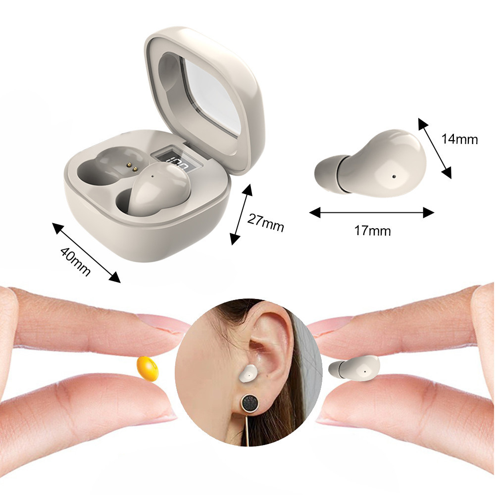 SK19 TWS Wireless Bluetooth Headphones in-Ear Invisible Sleep Earbuds ...