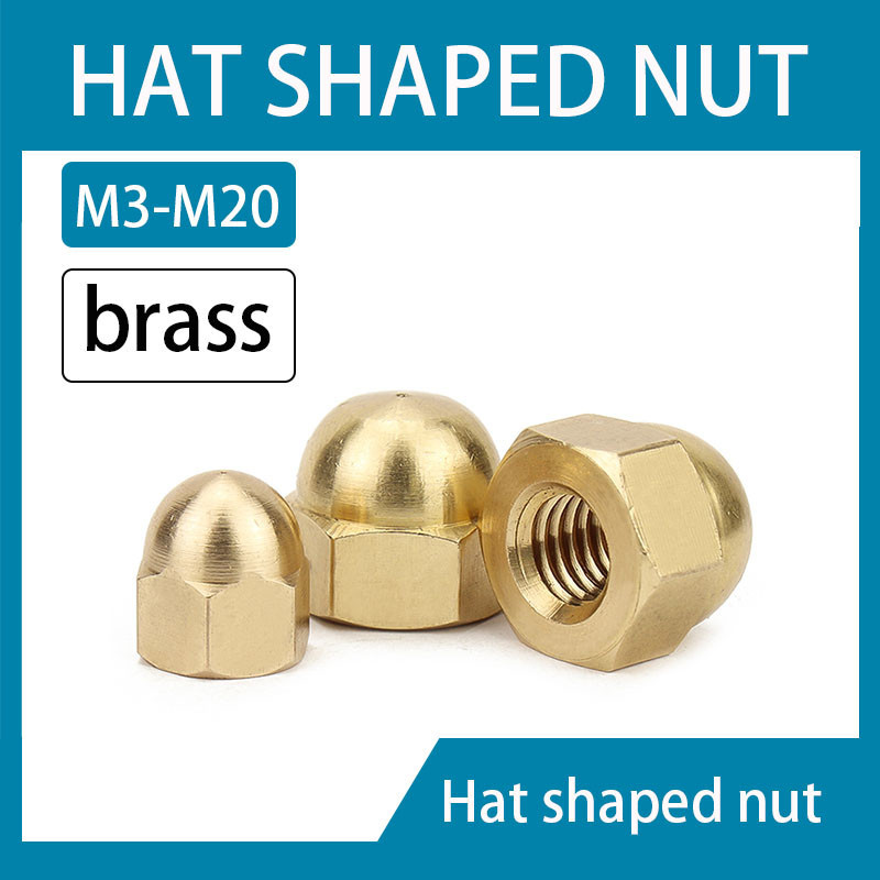 [Quick Shipment] M3M4M5M6M8M10M12M14M16M18M20 Brass Cap Nut Cap Nut Nut ...