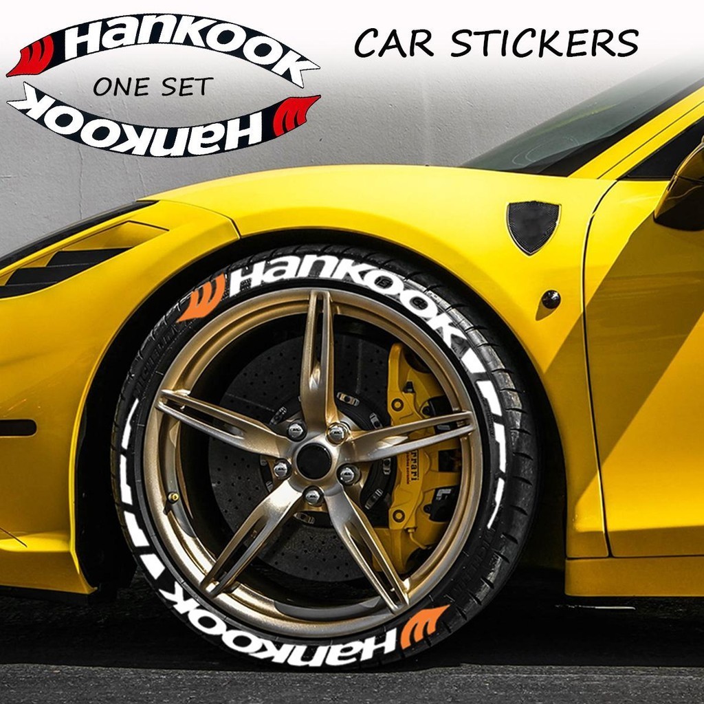 HANKOOK Tire Letter Stickers Wheel Logo Stickers Universal Styling ...