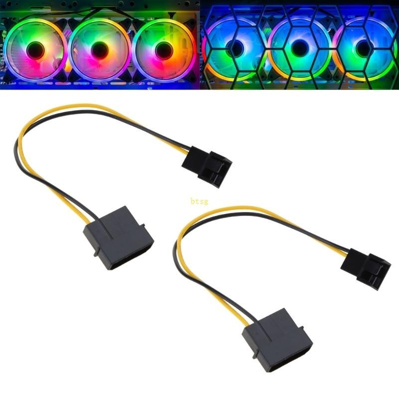PC Fan Cable D Type Large 4Pin IDE to 3Pin Fan Power Male CPU/Case Fan ...