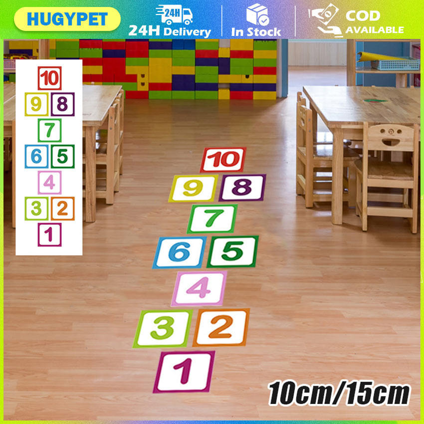 Cartoon Floor Number Stickers Hopscotch Game Non-Slip Self-adhesive ...