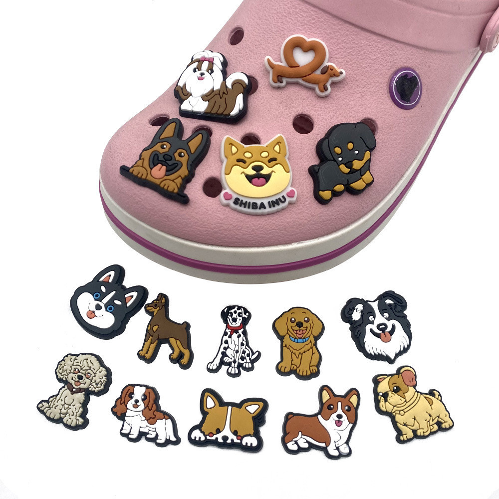 Cute Yellow Dog croc Pin Animal Poodle Jibbits for Crocks Corgi Samoyed ...