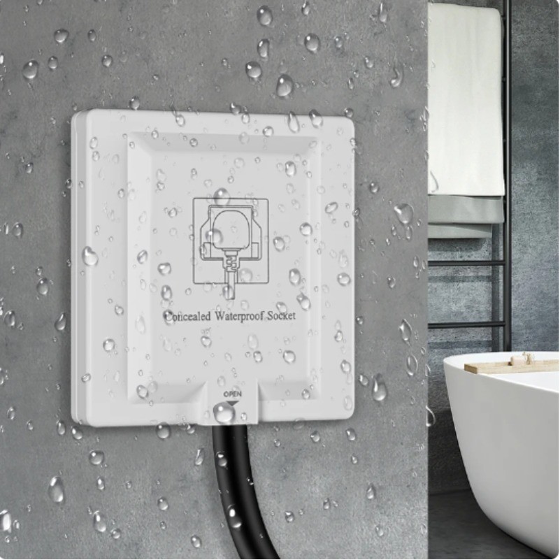 New Design Bathroom Socket Wall Waterproof Socket Hidden Concealed ...