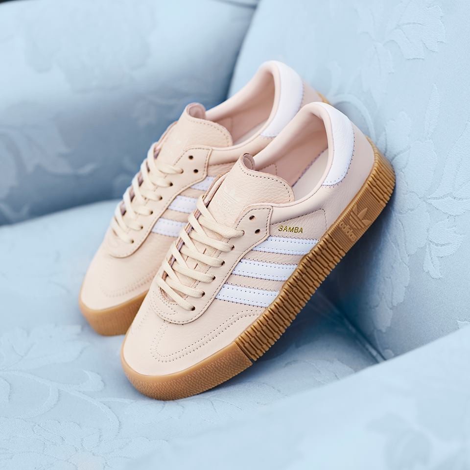 Adidas Originals Samba Rose Pink Pink Milk Tea Color Rubber Sole Thick ...