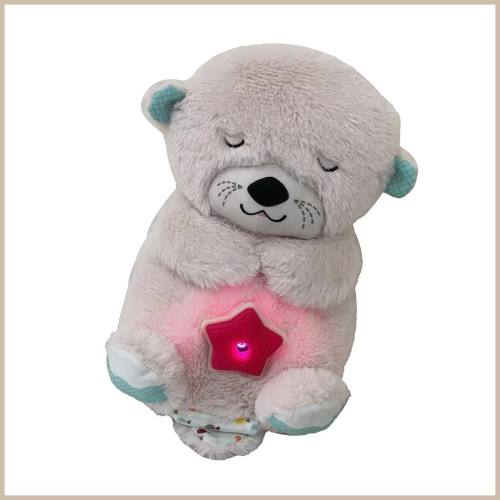 Breathing Sleep Otter 32cm Breathing Toy Plush Soothing Doll Animal ...