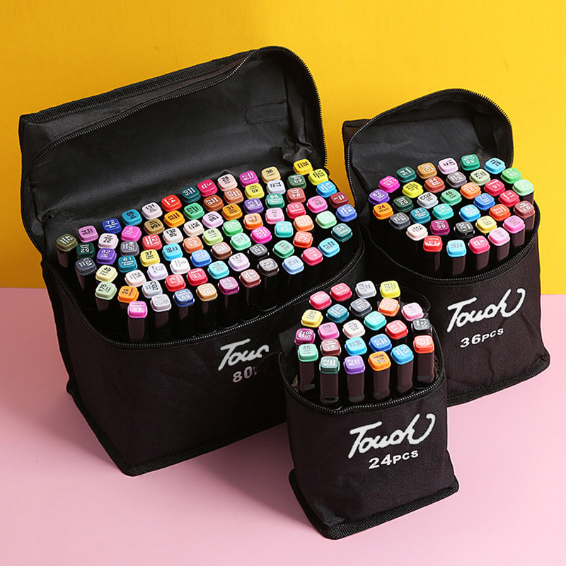 80 Color Markers Alcohol Markers Set Touch Markers Highlighter Set ...