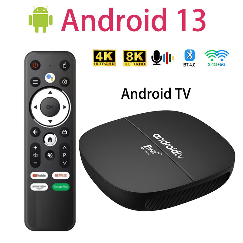 ATV Android 13 TV Box TV98 Android TV Box 8K 5G Dual Wifi 4K 2024 Set Top Box Support BT Google ...