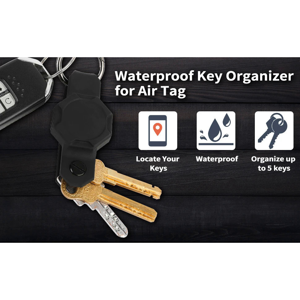 Waterproof Key Organizer for Air Tag, Compact Key Holder for Airtag ...