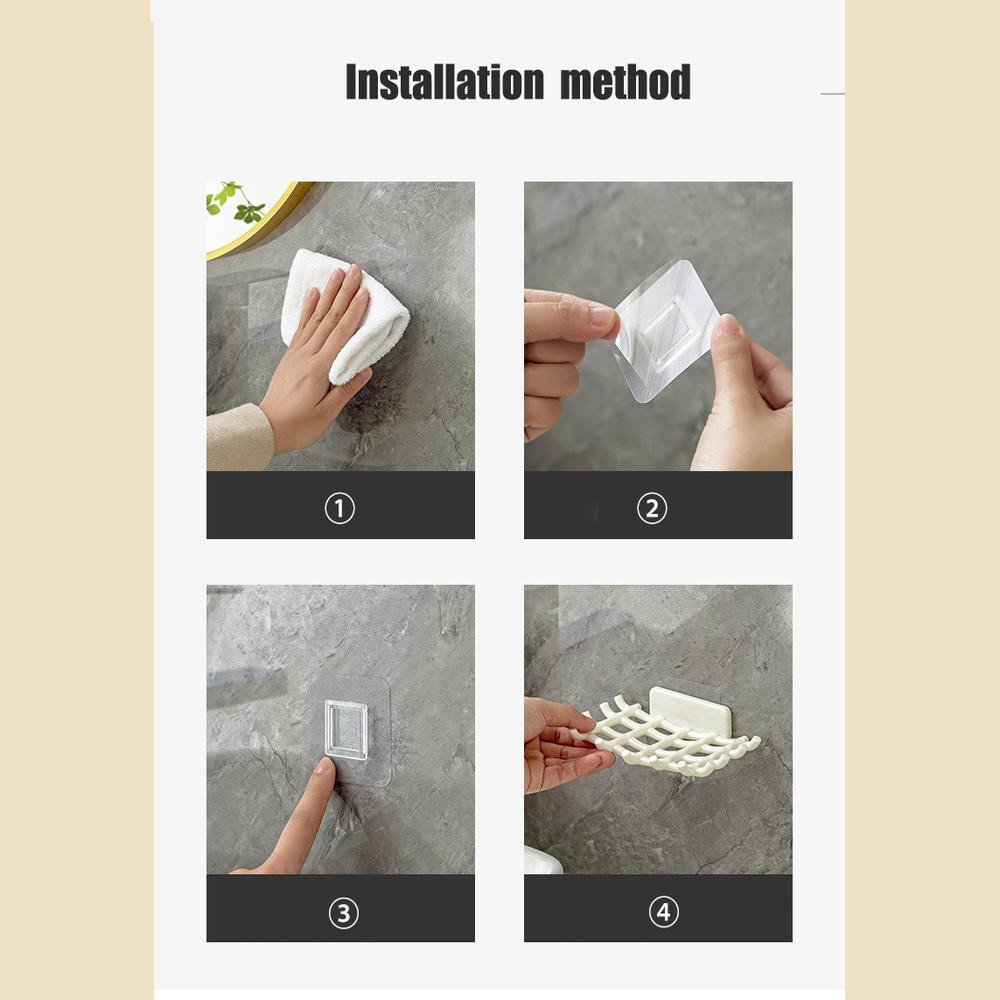 Mesh Soap Rack Wall Mounted Drainage Shelf For Home Use No Punching ...