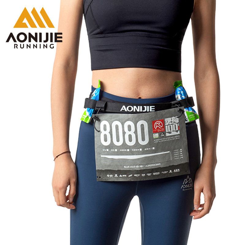 AONIJIE E4076 Outdoor Running Waist Belt Triathlon Marathon Race Number ...