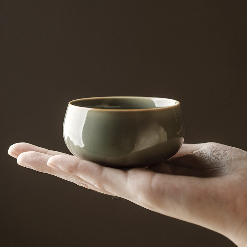 Yue Kiln Longquan Celadon Handmade Meditation Master Cup Kung Fu Tea ...