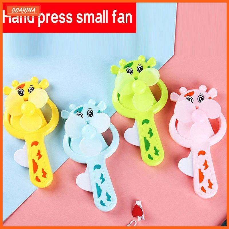 Cartoon Hand Pressure Small Fan Handheld Manual Fan Portable Carry Mini ...
