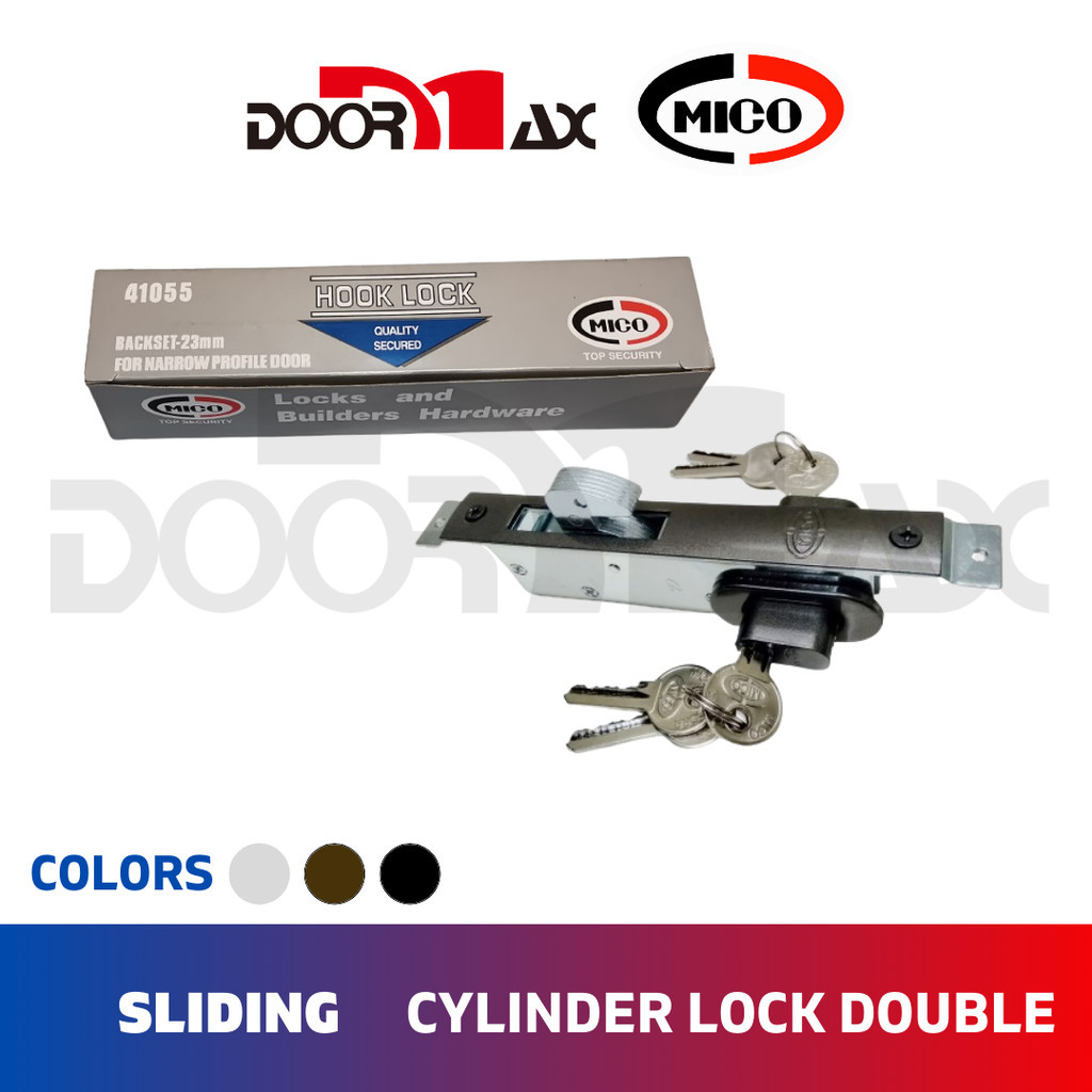 DOORMAX Sliding Cylinder Lockset DOUBLE (Chrome/Brown/Black) | Shopee ...