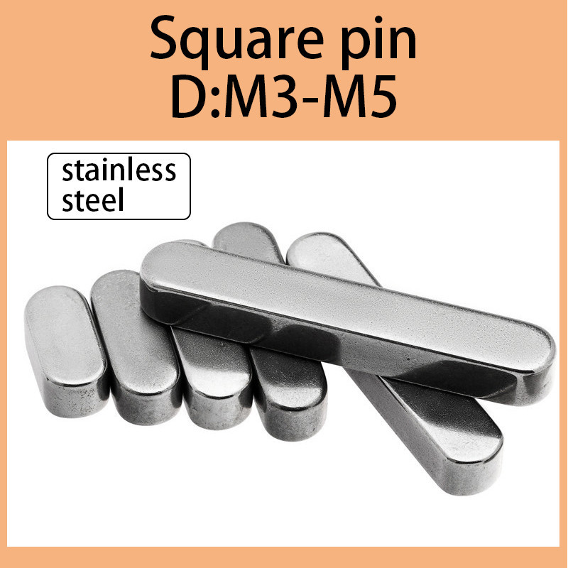 304 stainless steel fillet key flat key pin A-type keyway pin 3mm ...