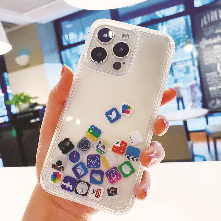 Glitter Small Program Phone Case Compatible with iPhone11 12 13 14 15 ...