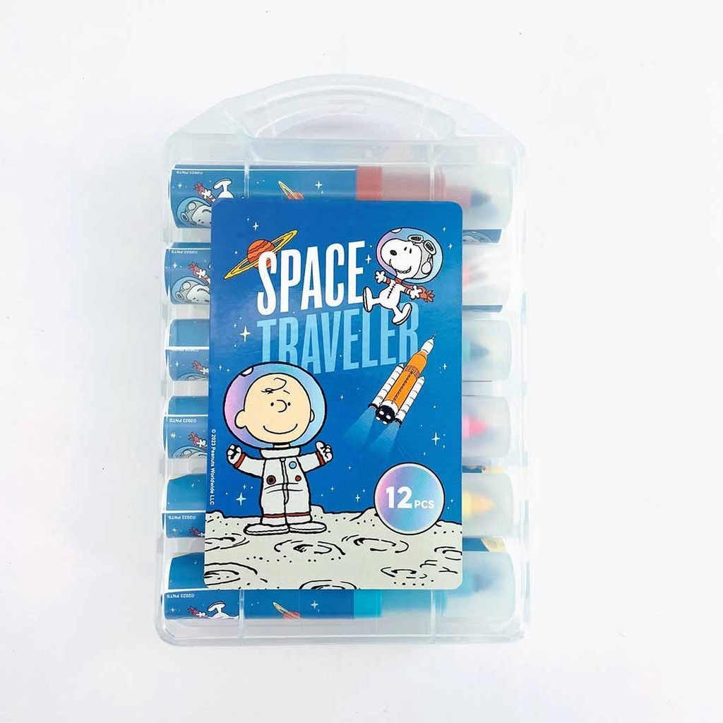MINISO Snoopy the Little Space Explorer Collection Washable Coloring Marker Set (12 pcs) PDQ ...
