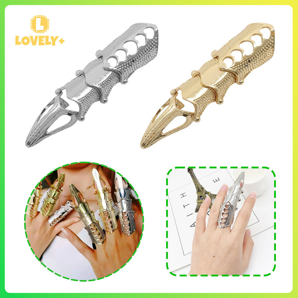 Retro Gothic Alloy Finger Claw Ring Joint Knuckle Joint Ring Long ...