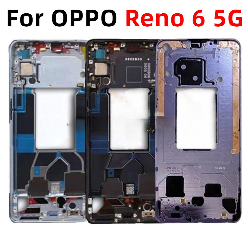 Housing Middle Frame LCD Bezel Plate For OPPO Reno 6 5G Phone Metal LCD ...